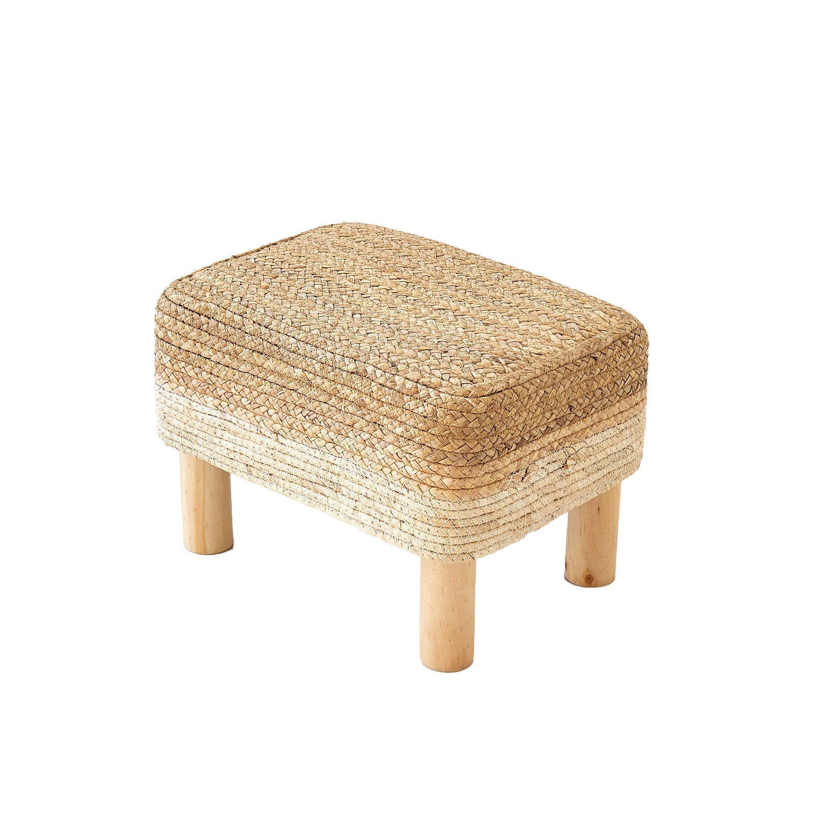 Bayou Breeze Ottoman Foot Stool Rectangular Footrest Natural Seagrass ...