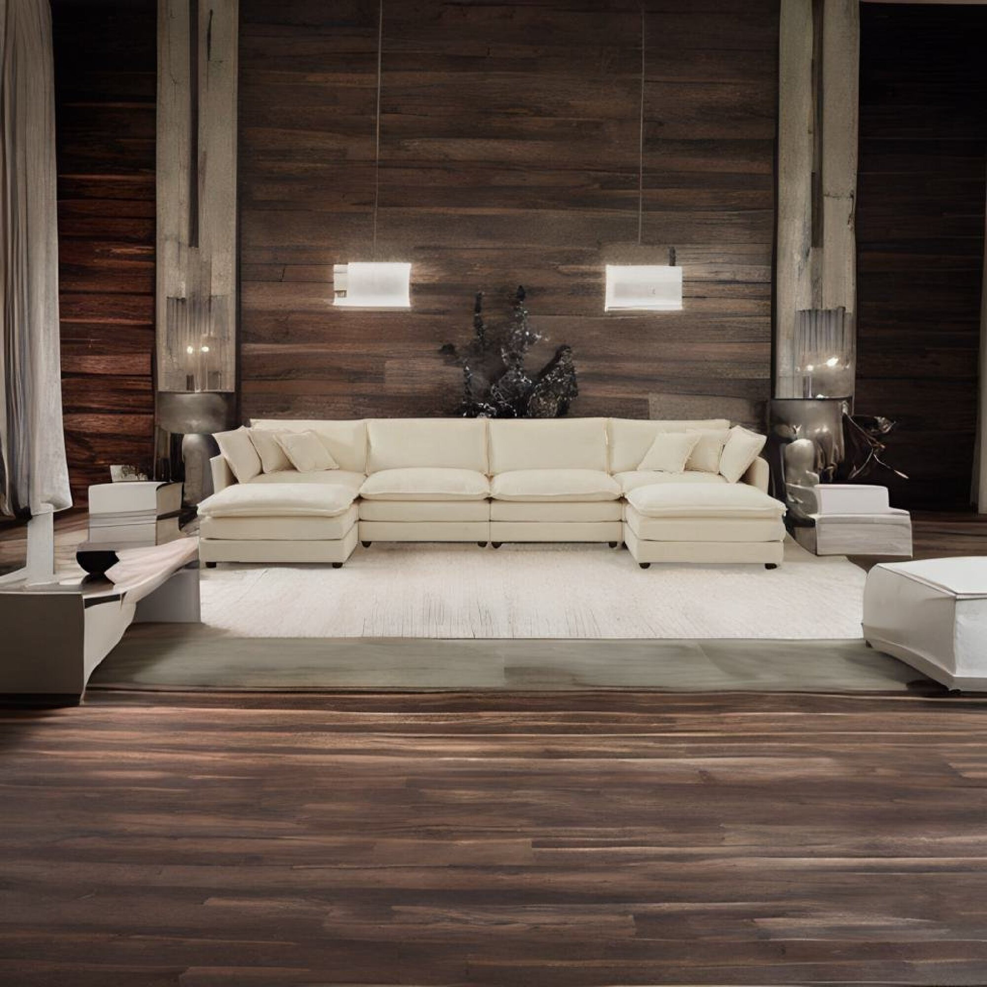 Hokku Designs Omveer 146.5'' Chenille Round Arm Modular - Wayfair Canada