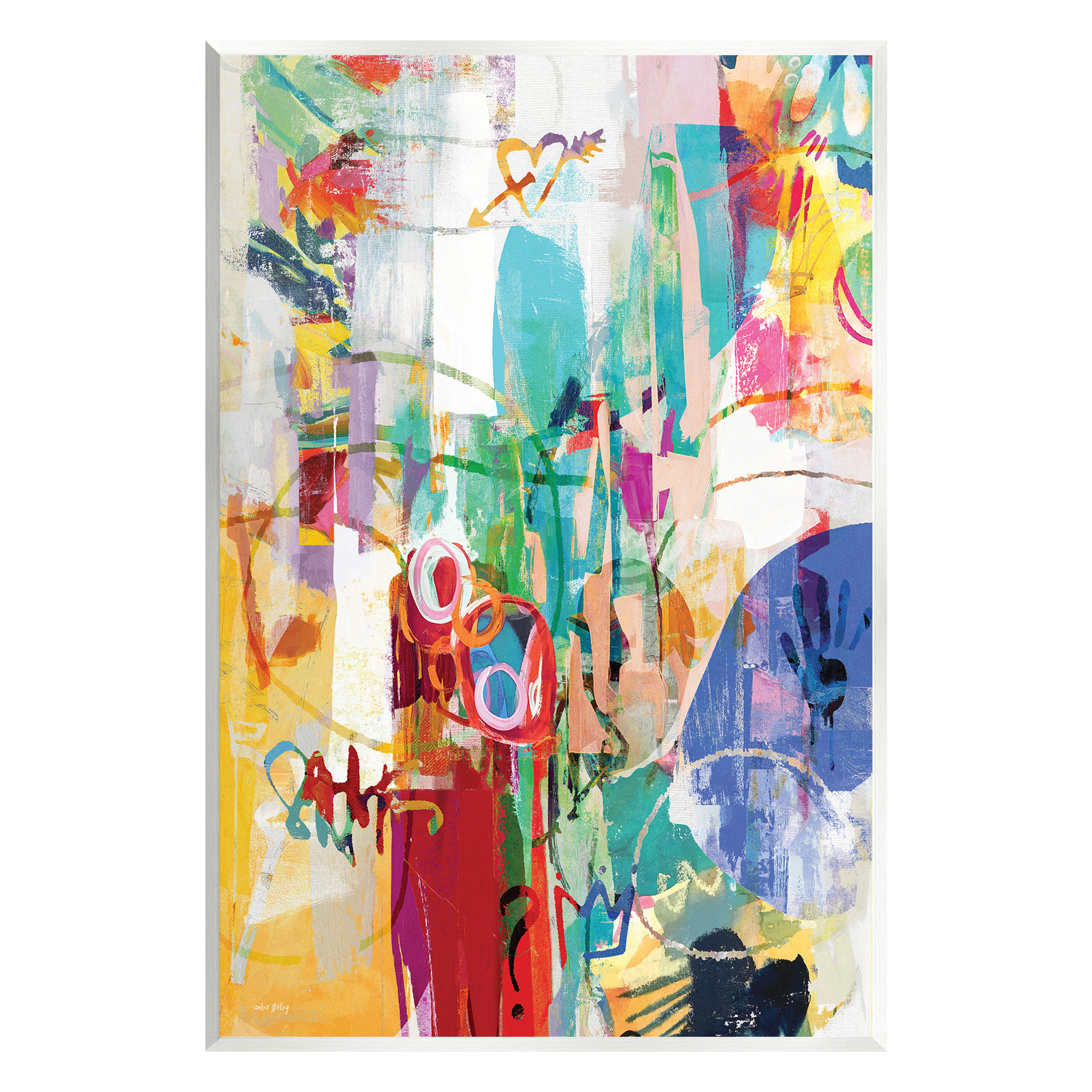 Wrought Studio™ Expressive Collage Abstraction Wall Plaque Art by Amber ...