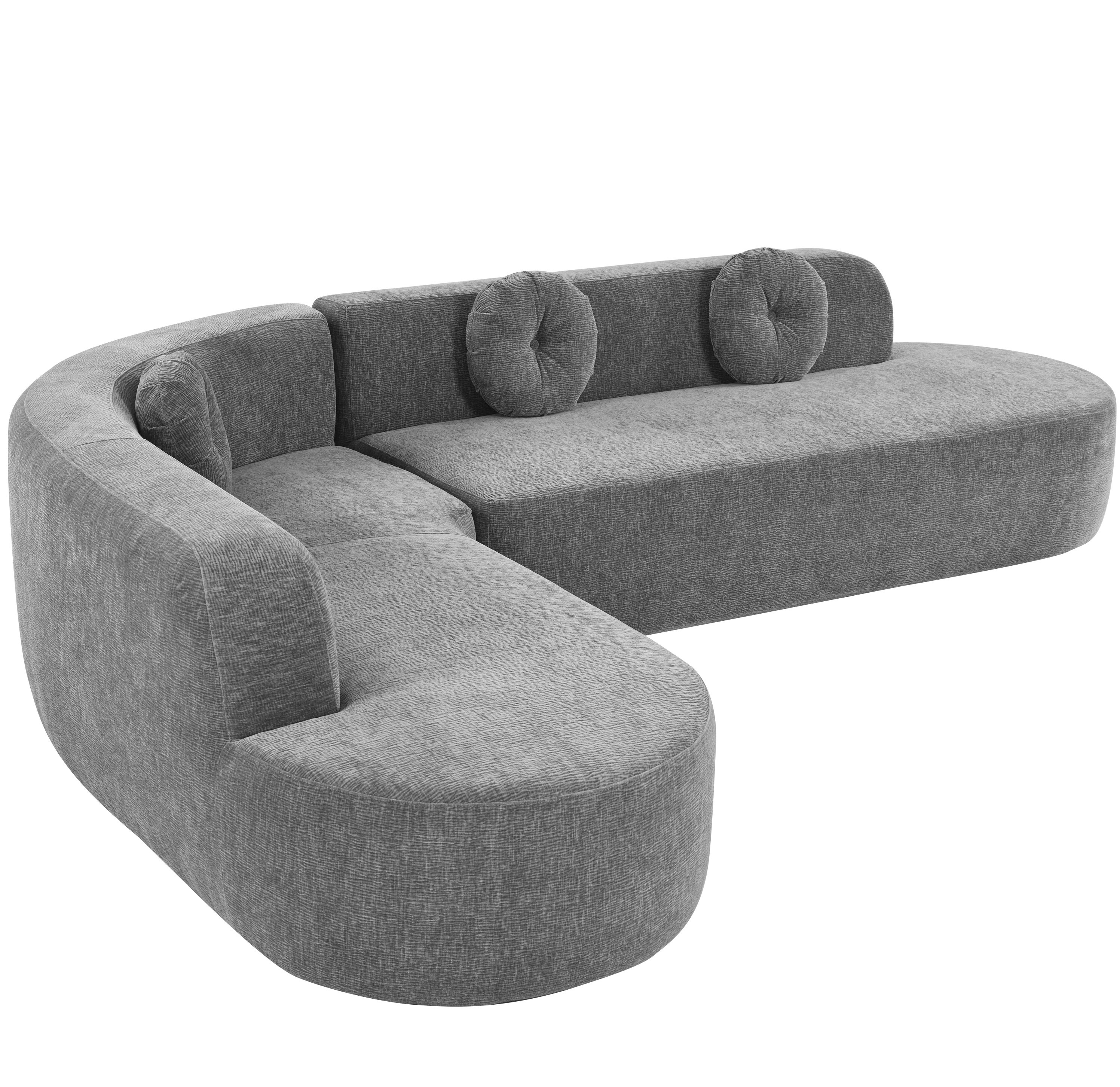 Ivy Bronx Mirod 122" Extra Large Sectional Sofa Soft Fabric Upholstery ...