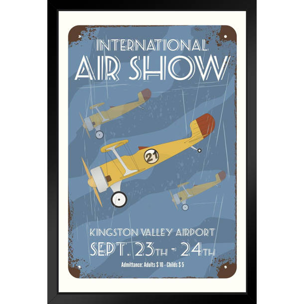 Corrigan Studio® Retro Air Show Cool Wall Decor Art Print Poster With ...