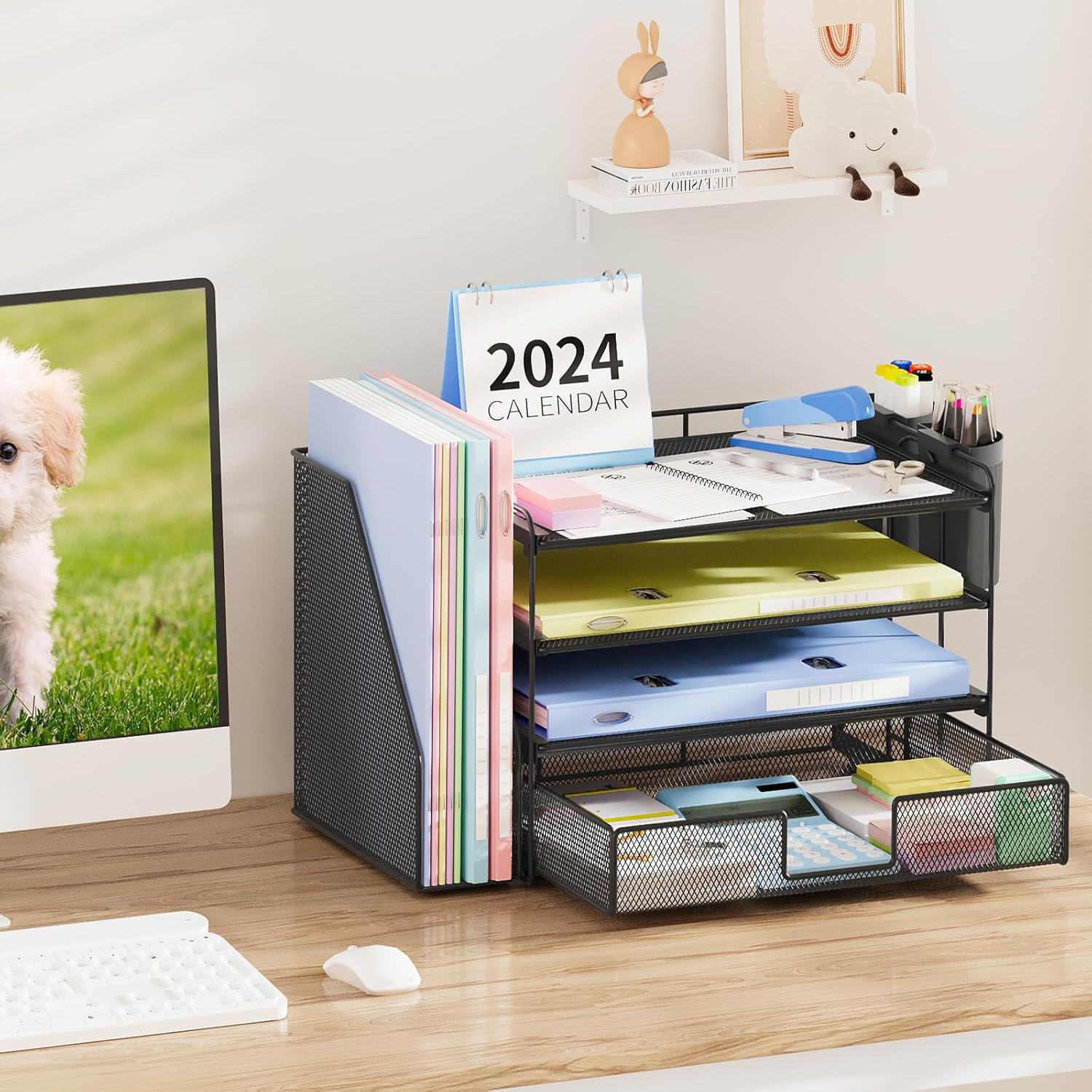 Inbox Zero Office Desk Storage Box And Accessories | Wayfair