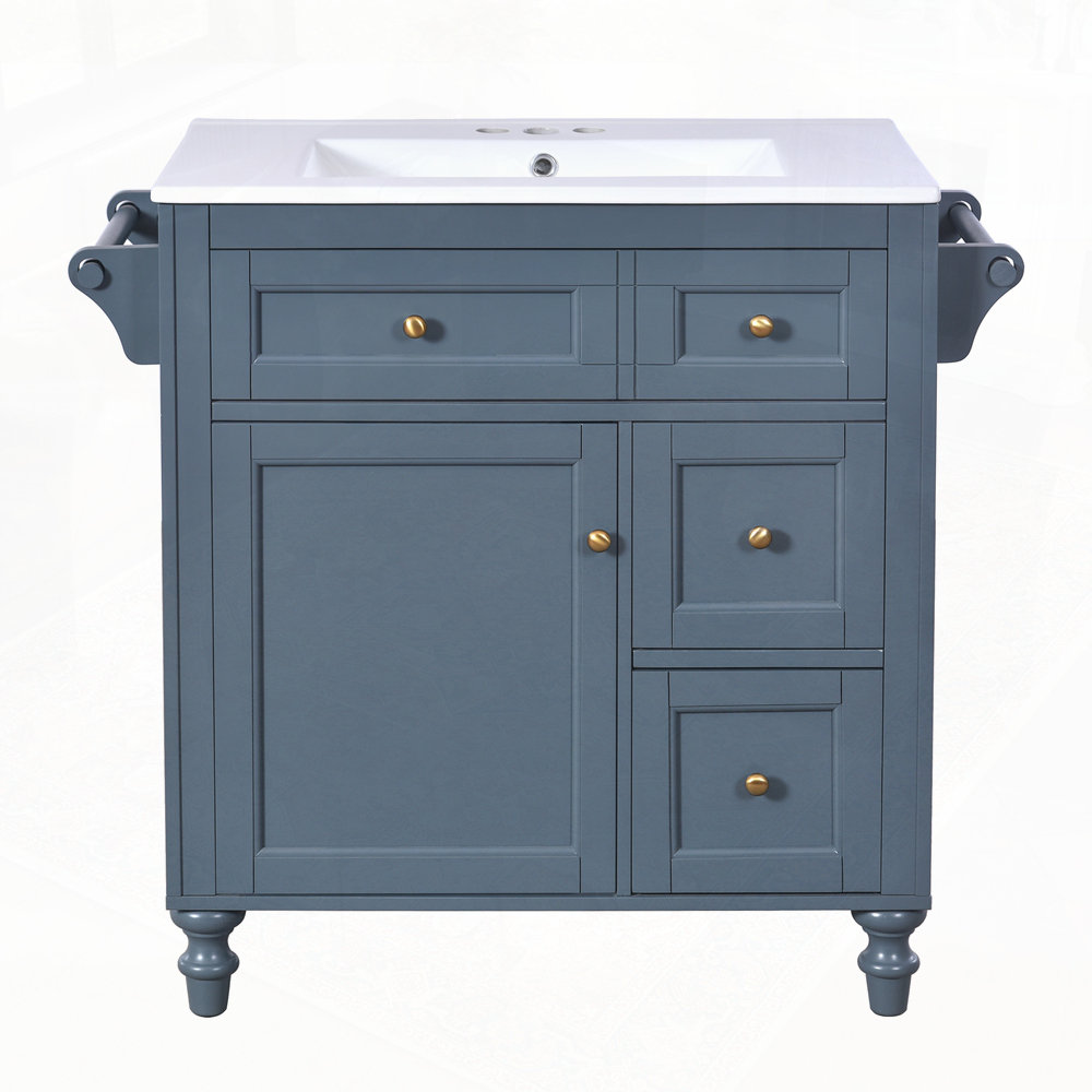 Alcott Hill® Bathroom Vanity with Top Sink Bathroom Storage Cabinet ...