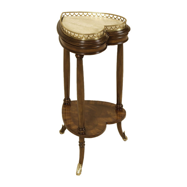 Maitland-Smith Distressed Heart Shaped End Table with Tray | Wayfair