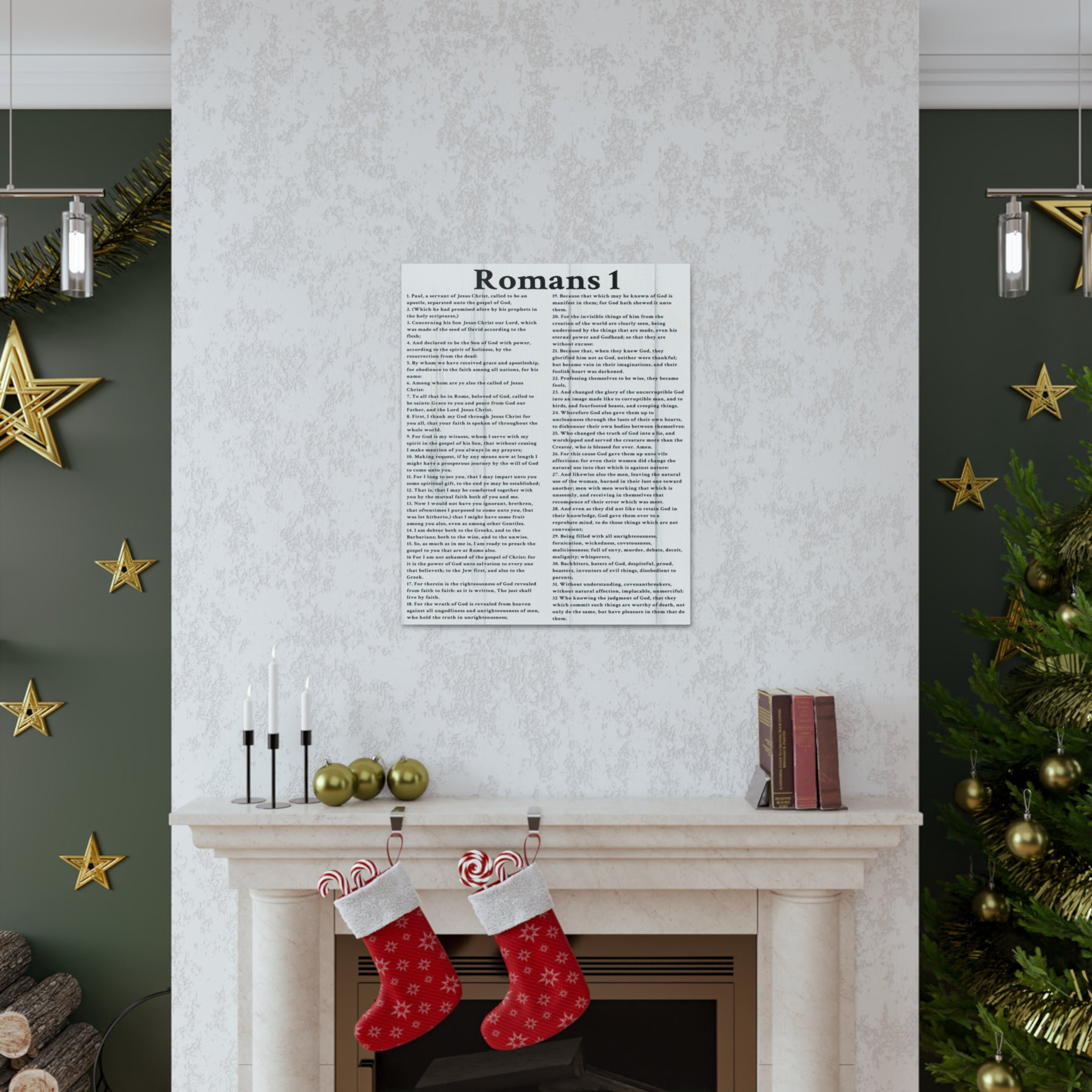 Latitude Run® Scripture Walls Romans 1 Chapter White Bible Canvas ...