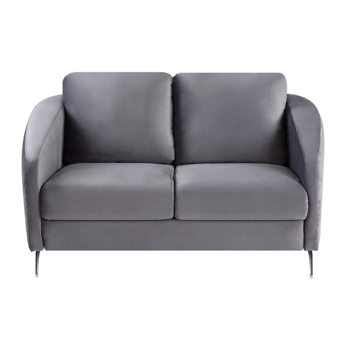 Mercer41 Modern Sofa Sofia Velvet Fabric Sofa Loveseat Living Room Set ...