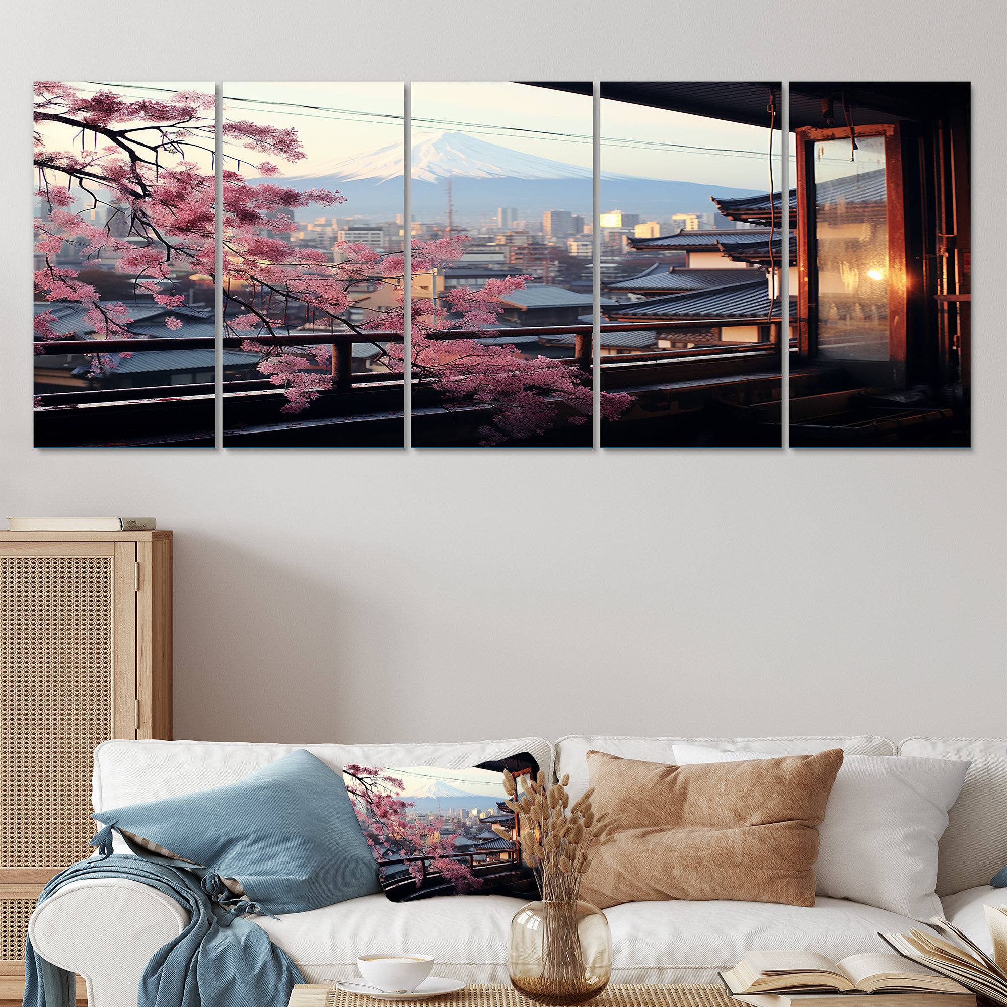 Latitude Run® Japan Window City View Serenity - Japan 5 Piece Wall Art ...