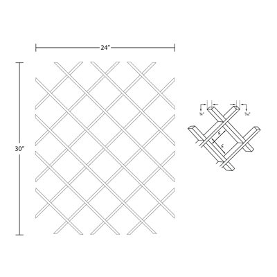 Latitude Run® 18-Bottle Trimmable Wine Rack Lattice Panel Inserts in ...