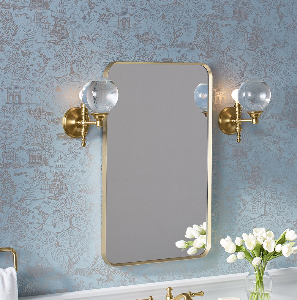 KOHLER Essential Rectangular Wall Mirror, Bathroom / Vanity Mirror with ...