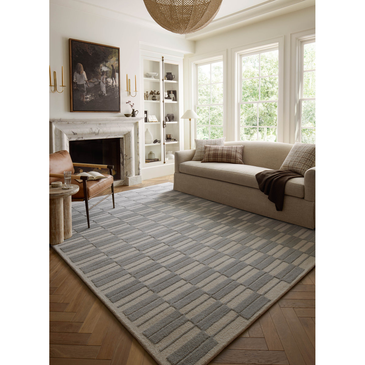 Chris Loves Julia x Loloi Bradley Ivory / Gray Area Rug & Reviews ...