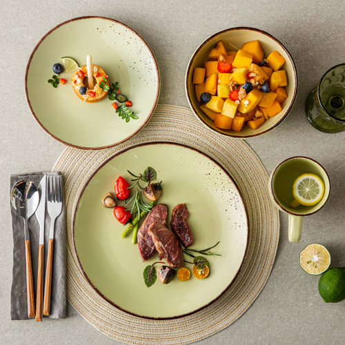 Union Rustic Aagman 16 Piece Stoneware Dinnerware Set - Service for 4 ...