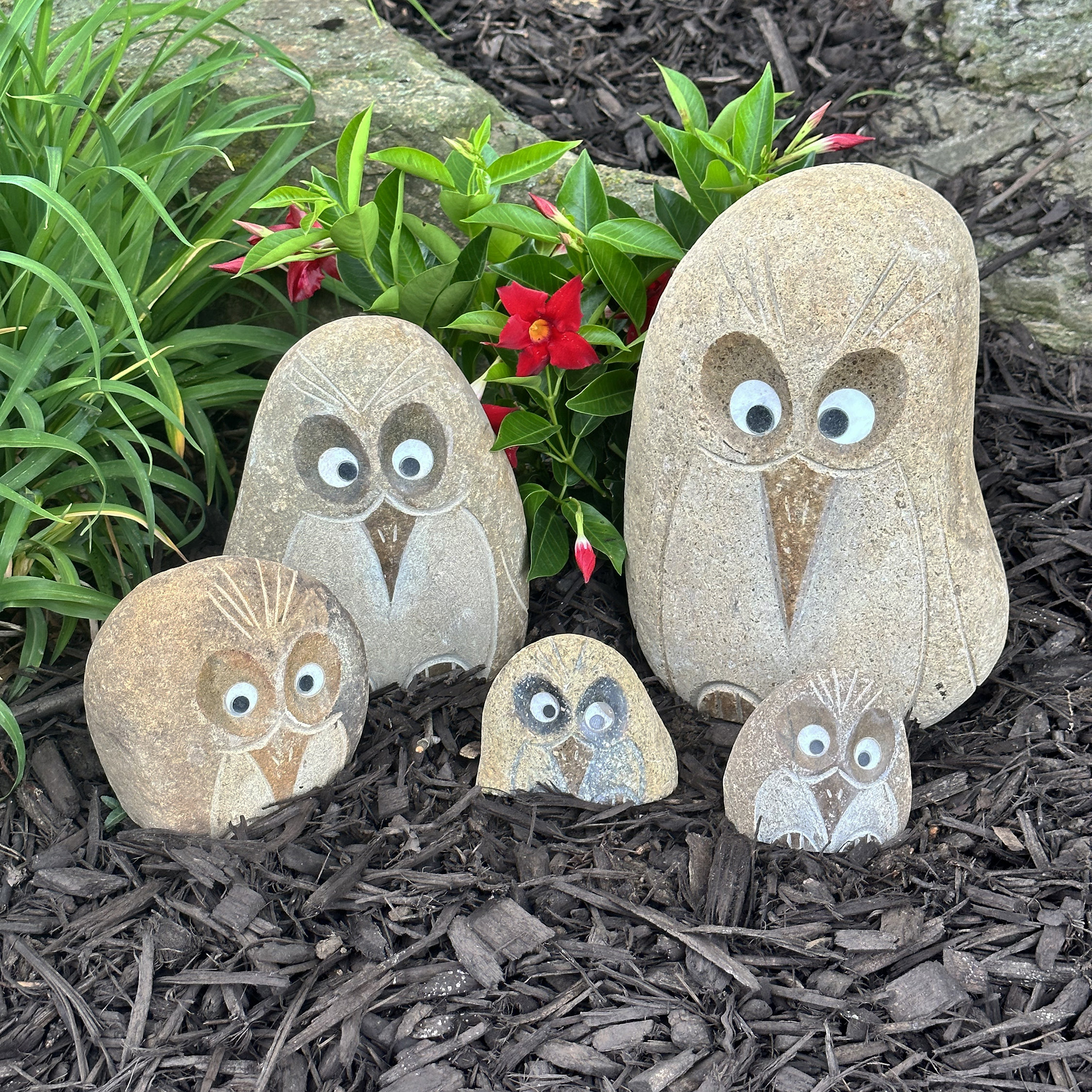 Arlmont & Co. Stone Age Creations Family of Boulder Angry Birds 5 Pcs 4 ...