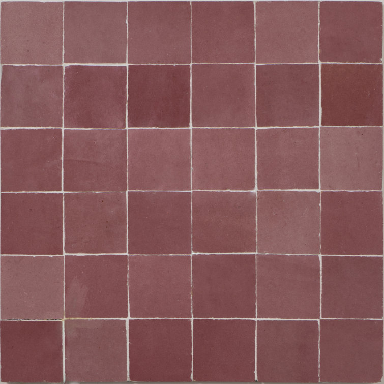 Moroccan Mosaic Tile House Zellige 2" x 2" Terra Cotta Wall & Floor ...