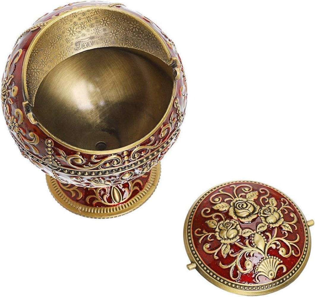 GLOBAL GIRLS LLC Vintage Windproof Ashtray With Lid For Cigarettes ...