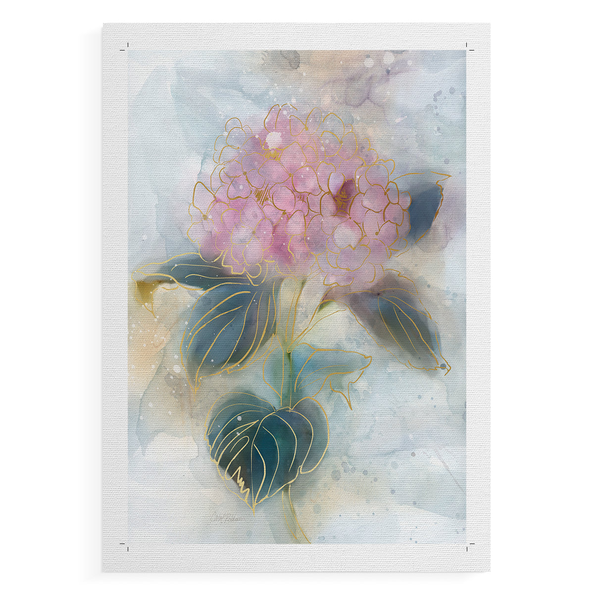 Dakota Fields Stained Glass Hydrangea -Canvas Print Only - NOT FRAMED ...
