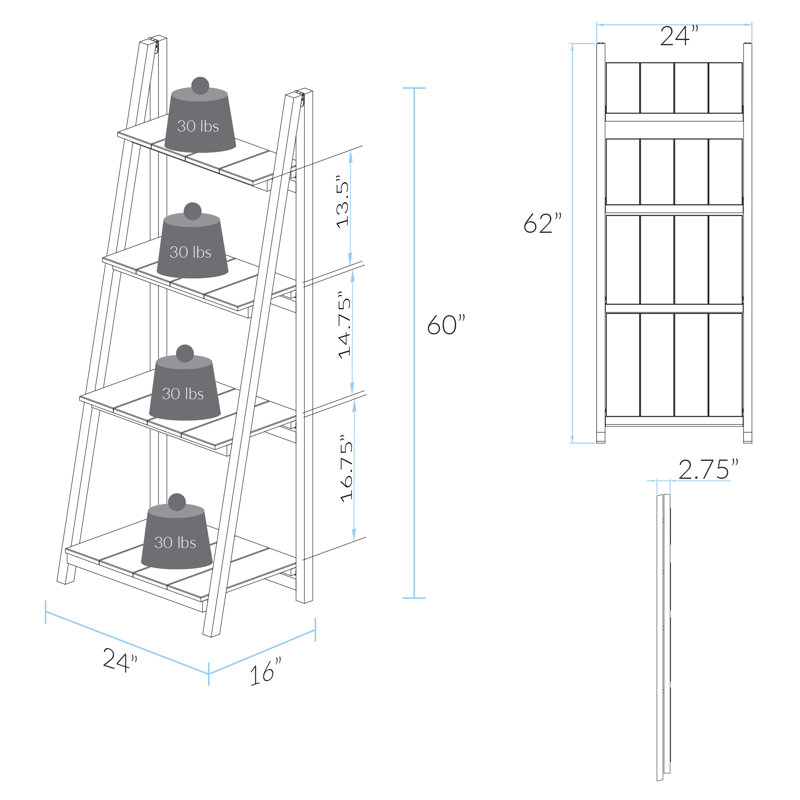 Laurel Foundry Modern Farmhouse Aramis Ladder Bookcase & Reviews | Wayfair