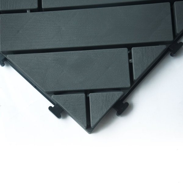 CourtyardCasualFurniture 12" x 12" Plastic Interlocking Deck Tile | Wayfair
