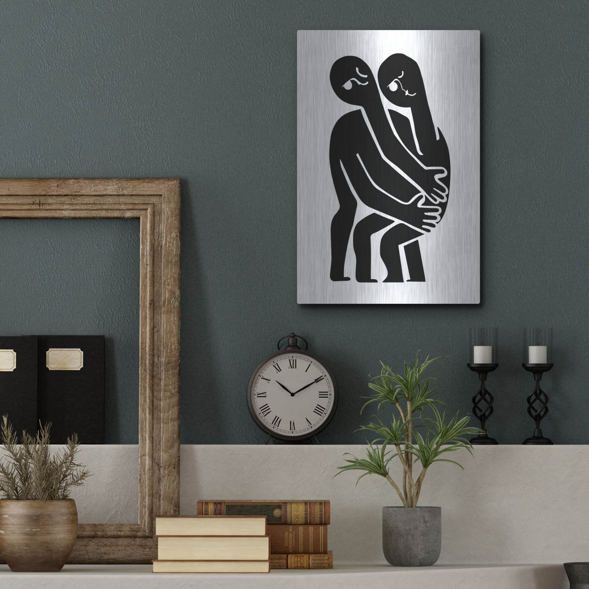 Ivy Bronx 'Abstract Hug No 1' by Andreas Magnusson Metal Wall Art | Wayfair
