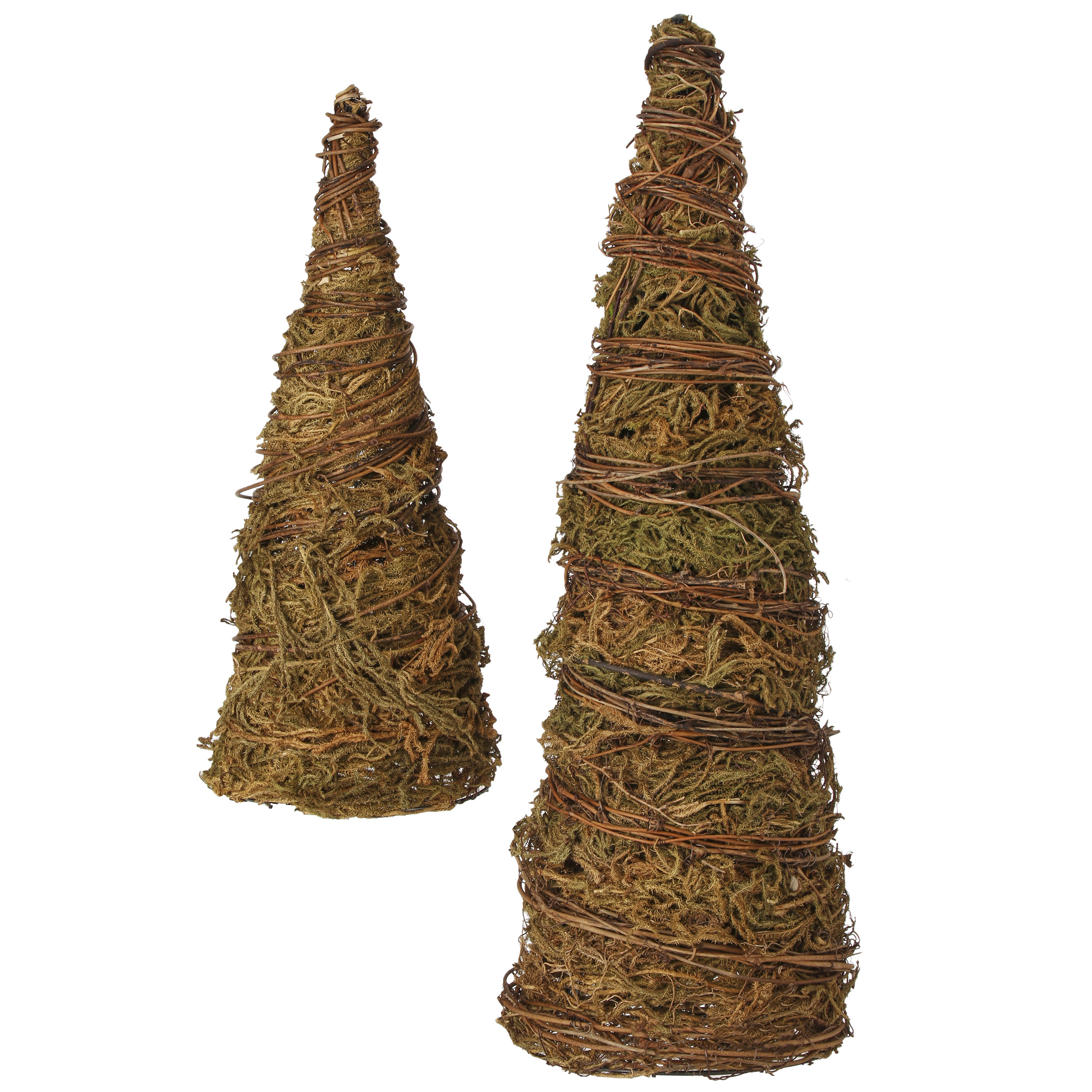 Union Rustic 18-24" Vine/Moss/Twig Cone Tree | Wayfair