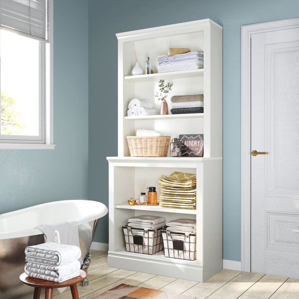 Winston Porter 5 Tiers 72" Multi-Depth Bookcase, Cabinet Floor Standing ...