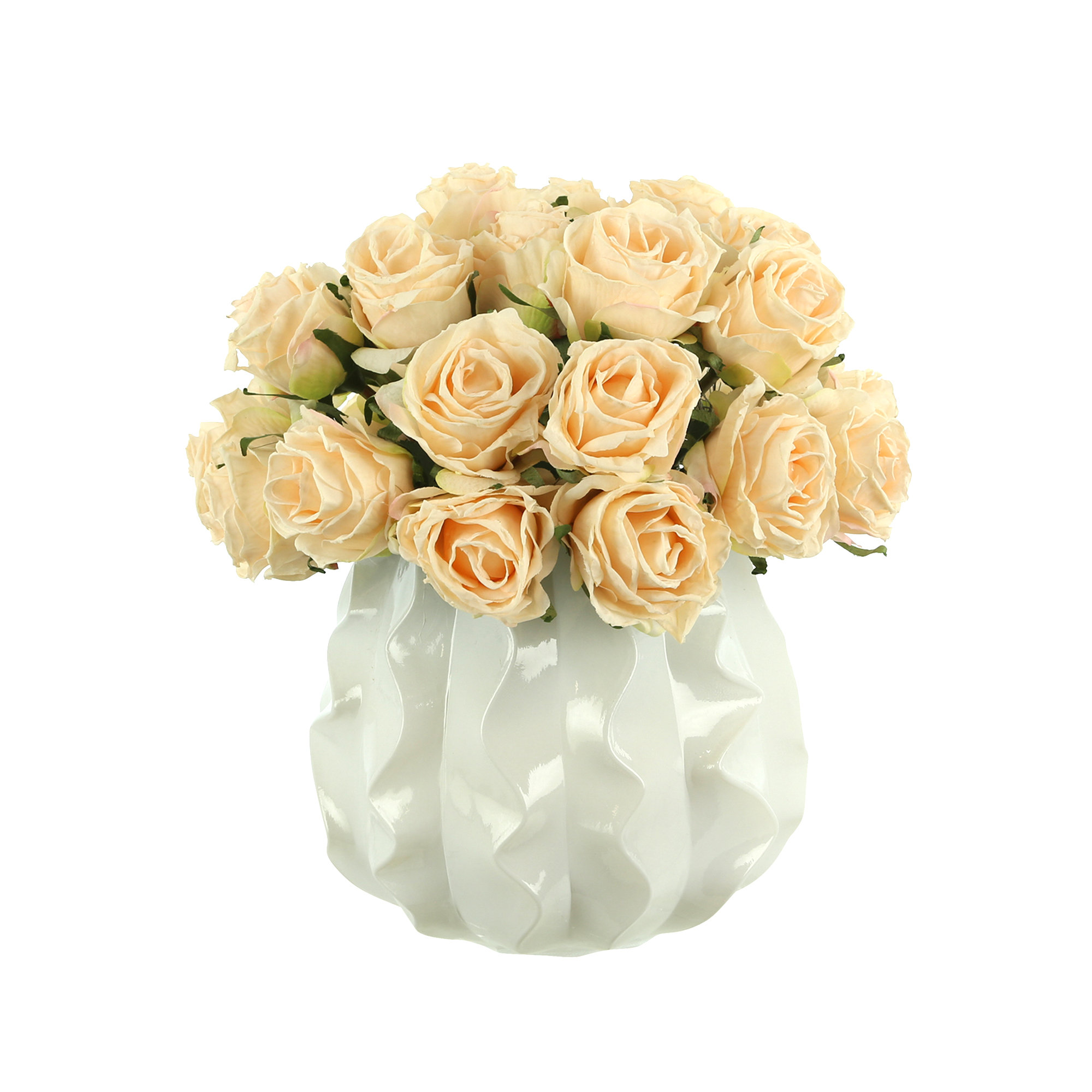 Primrue Dried Roses Arranged in Decorative Vase | Wayfair