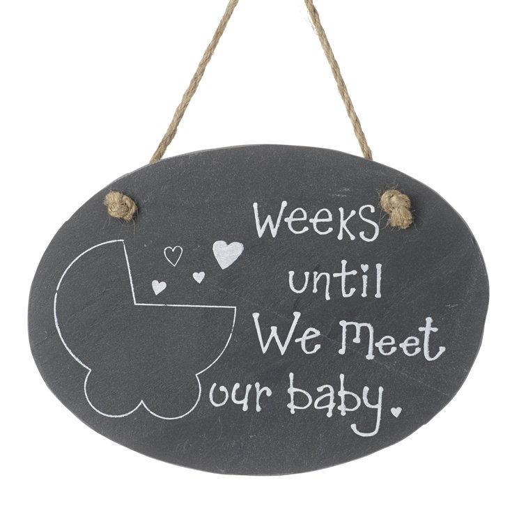 Maturi Weeks Until We Meet Our Baby Chalkboard | Wayfair.co.uk