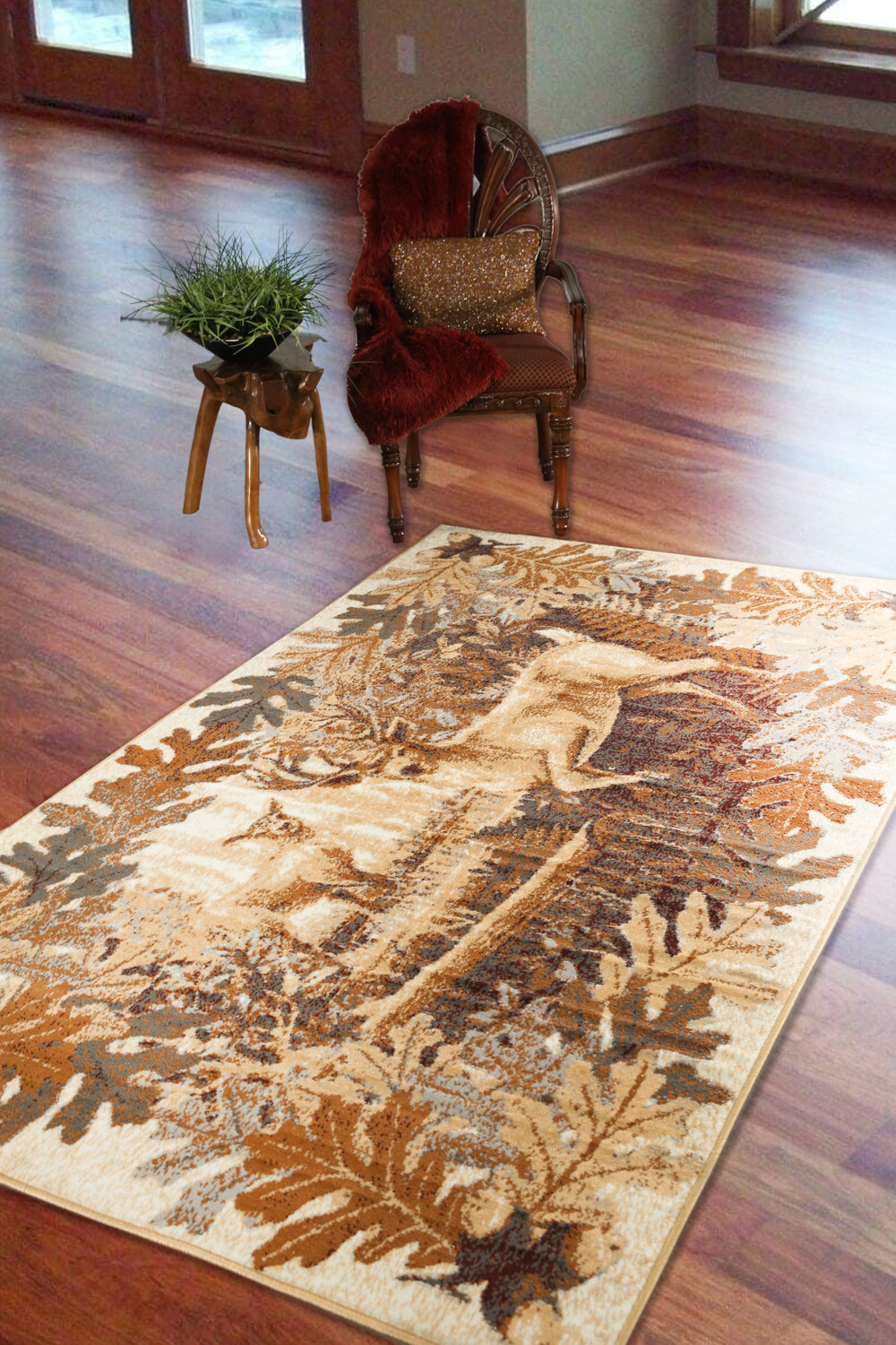 Loon Peak® Hunsicker Brown/Beige Area Rug & Reviews | Wayfair