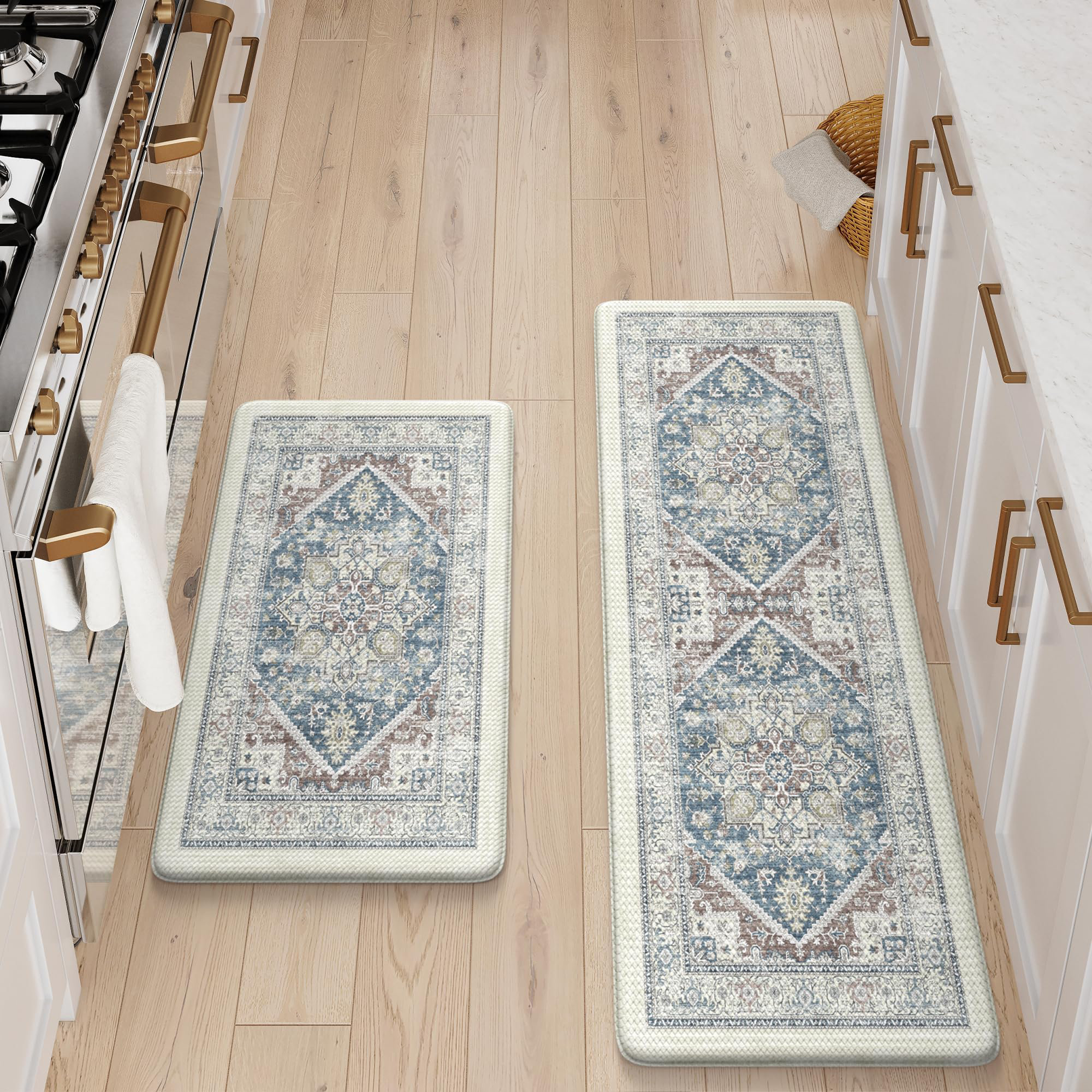 Bungalow Rose Absorbent and Stain Resistant Waterproof Kitchen Rugs ...