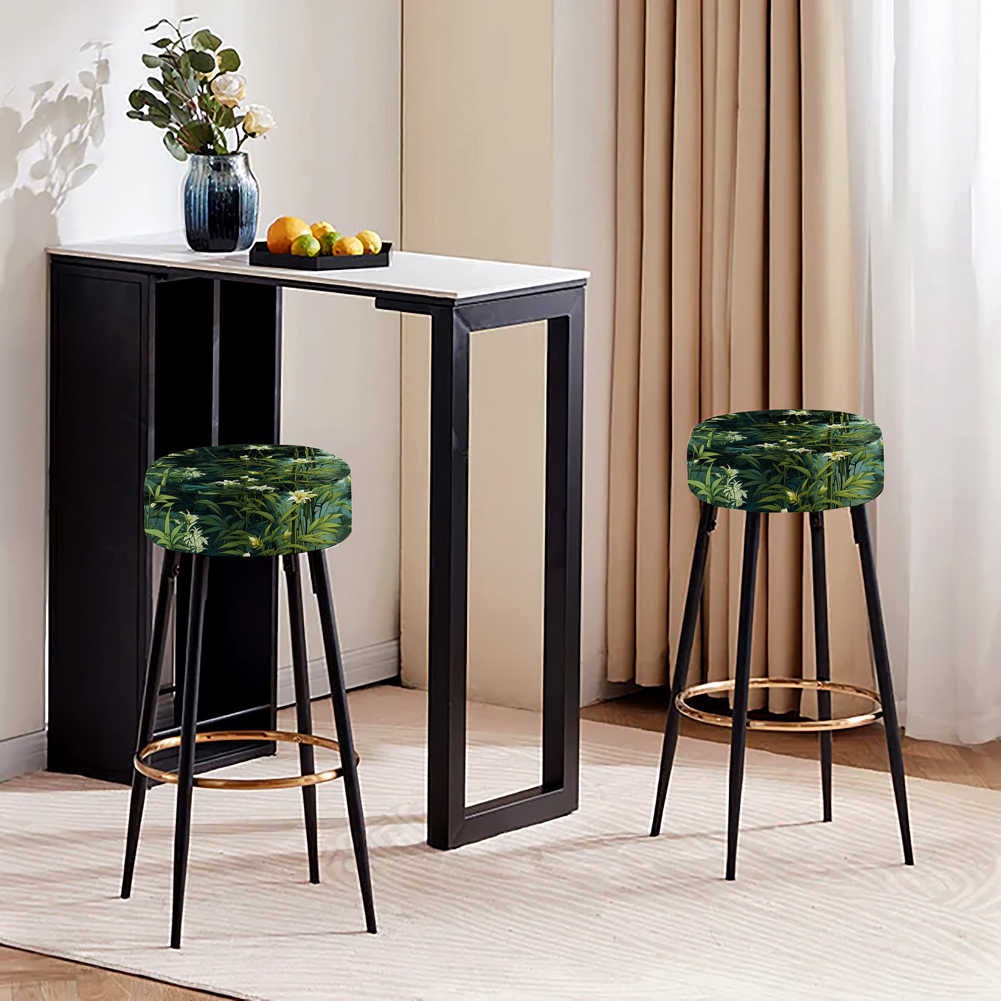 Design Art Bamboo Sanctuary - Oriental Bar Stools Set Of 2 | Wayfair