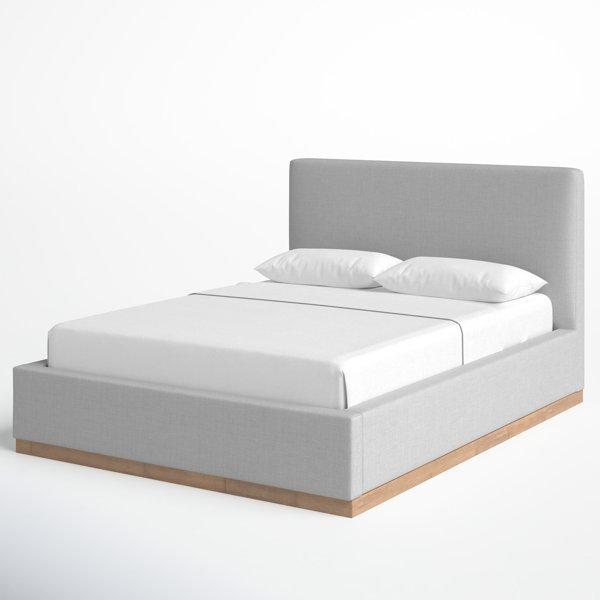 Joss & Main Delpha Grounded Upholstered Wood Base Bed & Reviews | Wayfair