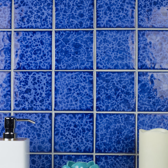 Abolos Monet Swimming Pool Series 4" x 4" Porcelain Mosaic Tile ...