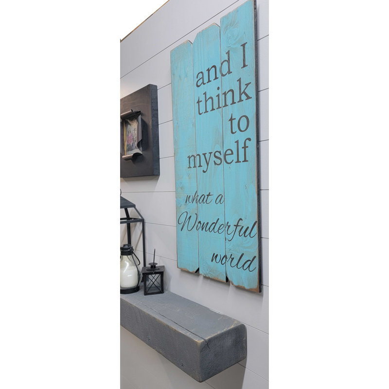 Dovecove Rustic Signs Wonderful World Wall Décor & Reviews - Wayfair Canada