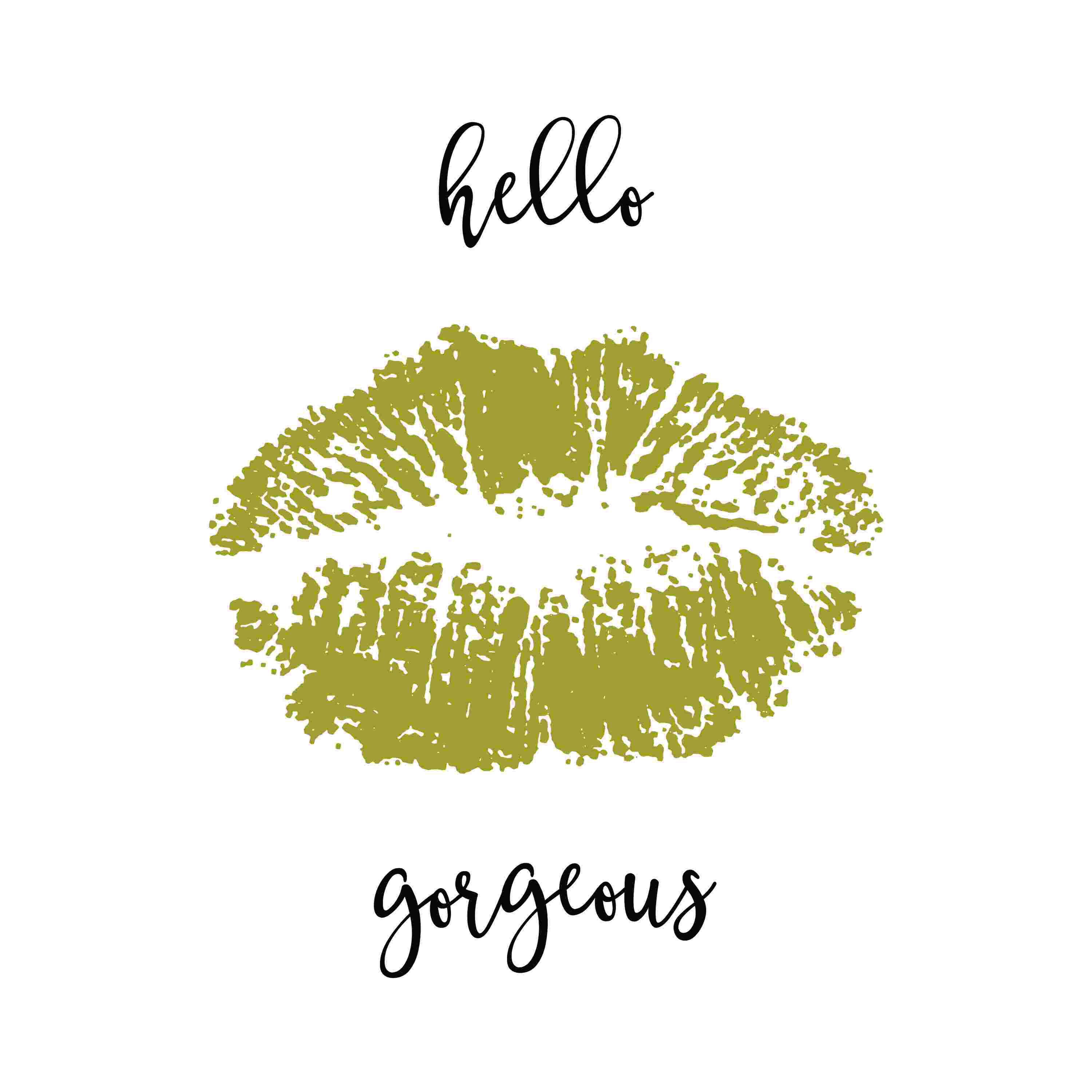 Trinx Hello Gorgeous Gold Lips - Wayfair Canada