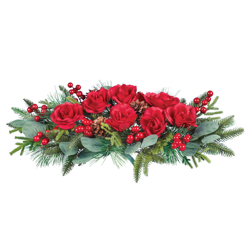 The Holiday Aisle® Memorial Red Rose Arrangement | Wayfair