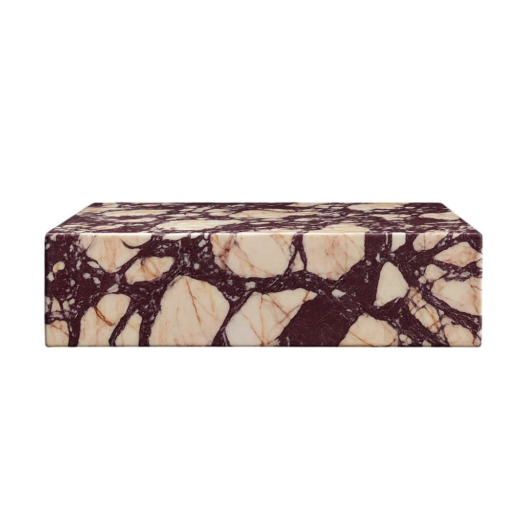 BETACH Genuine Marble Block Coffee Table - Forest Green Marble | Wayfair