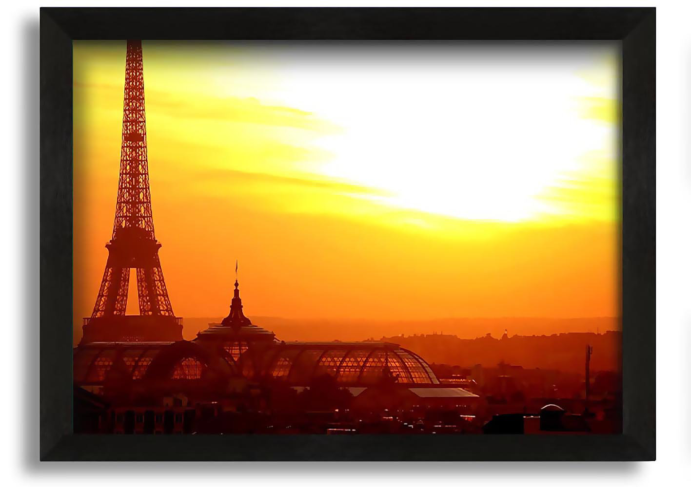 Ebern Designs Eiffel Tower at Sunset - Picture Frame Photograph on ...