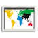 Brayden Studio Colours Of The World Map - Single Picture Frame Print ...
