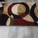 Ebern Designs Bingo Red Modern Geometric Rug & Reviews | Wayfair