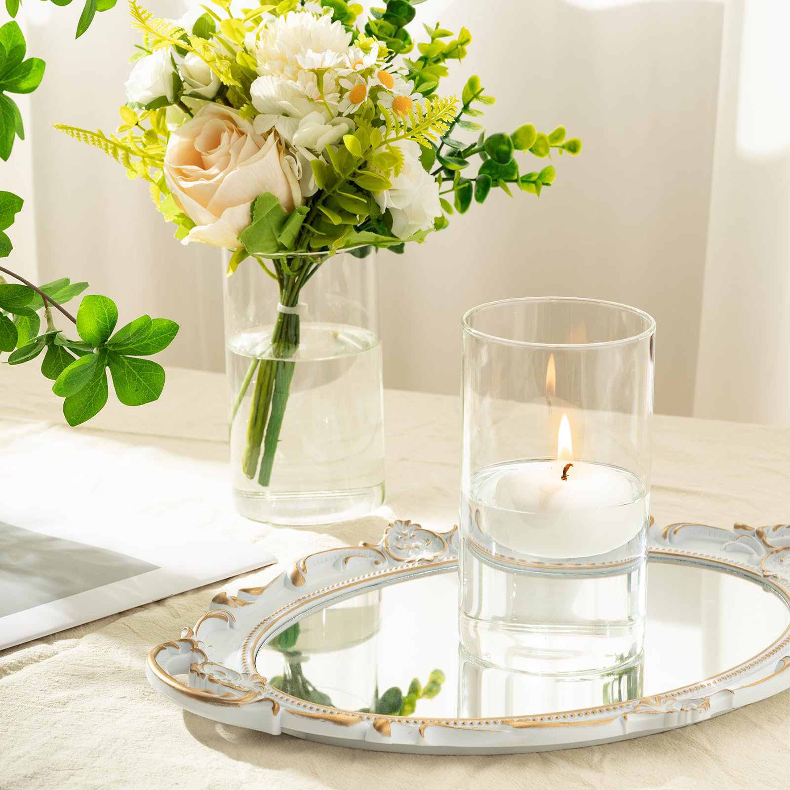 Latitude Run® 12Pcs Glass Cylindrical Vases, 6 Inch Tall Vases For ...