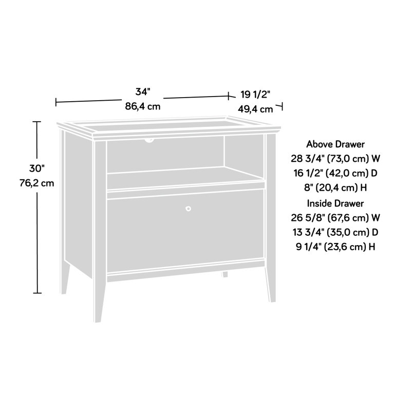Red Barrel Studio® 34.01'' Wide 1 -Drawer Lateral Filing Cabinet | Wayfair