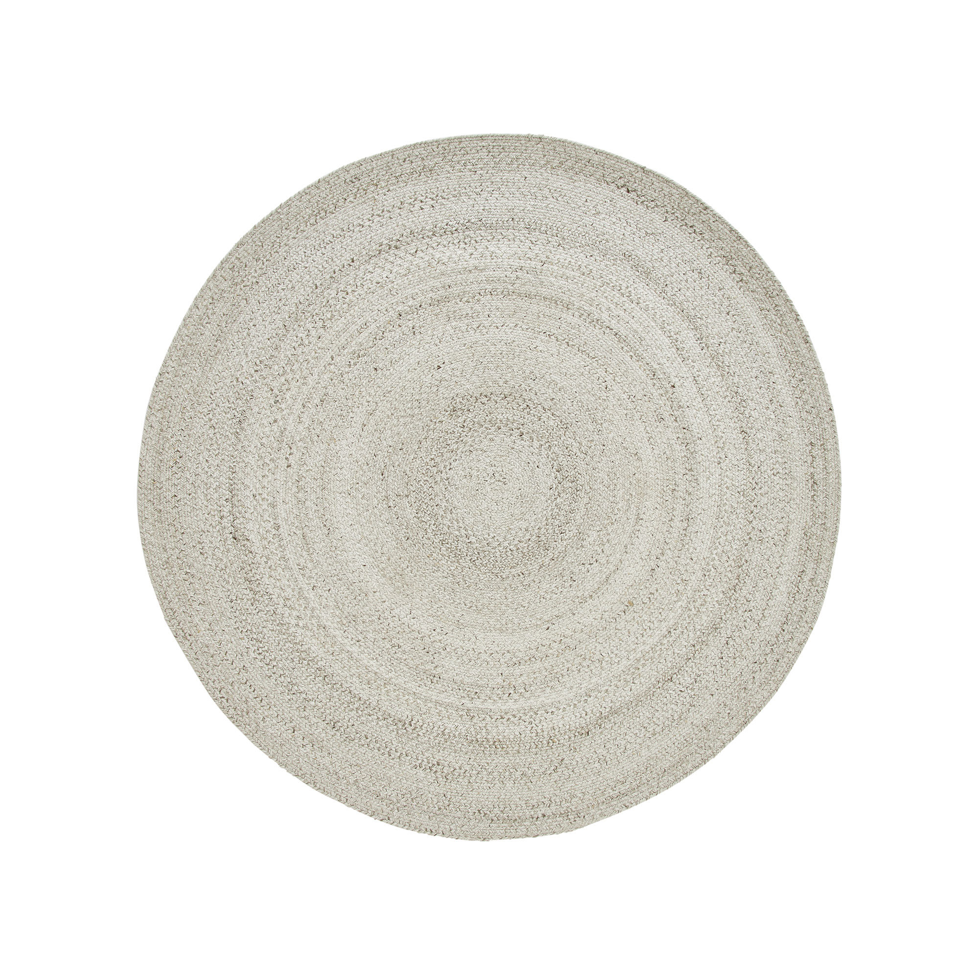 Gracie Oaks Round Handwoven Ivory Area Rug | Wayfair