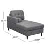 Latitude Run® Stanley L-Shaped Button Waffle Tufting Sectional ...