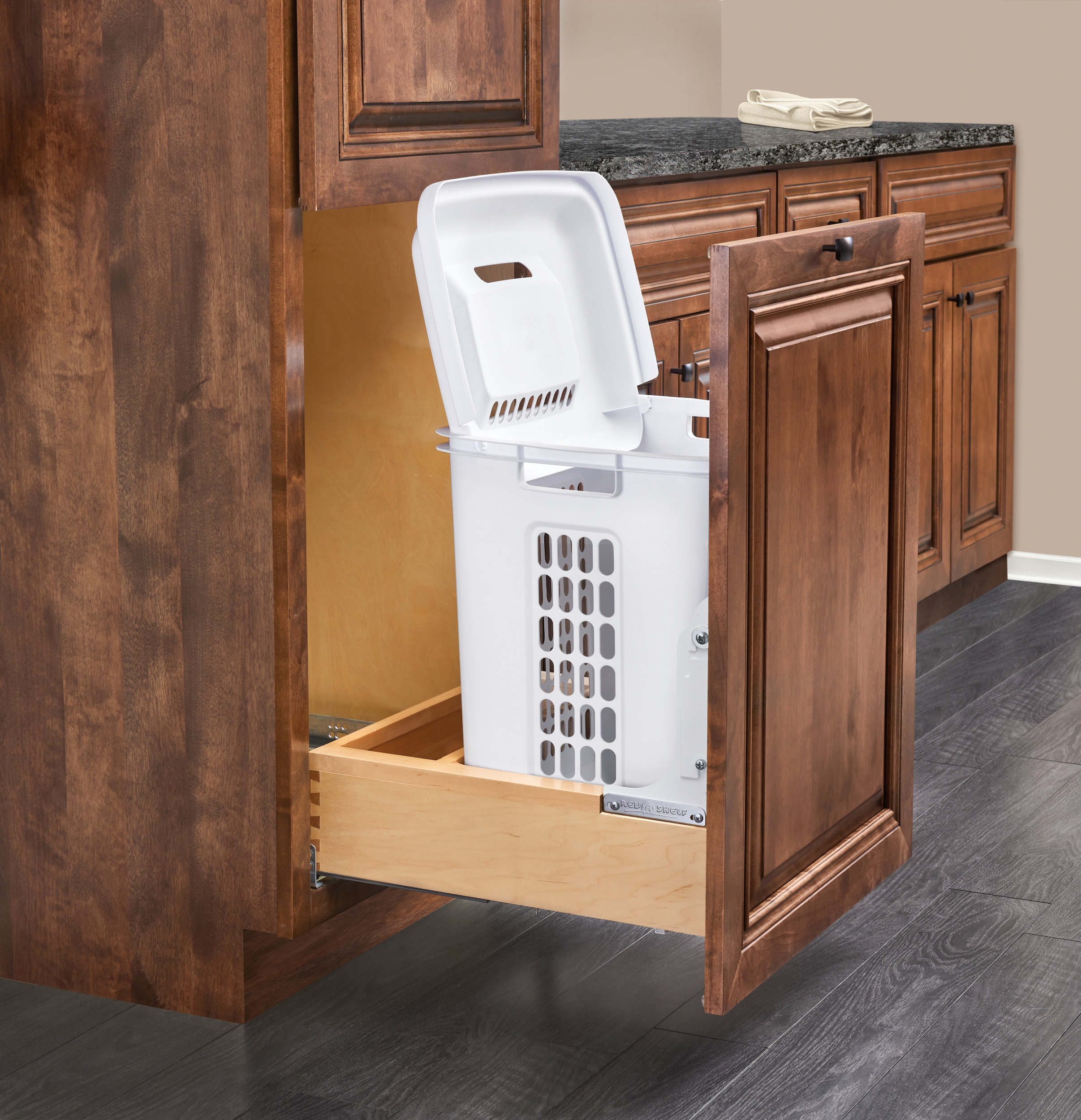 Rev-A-Shelf Wood Vanity Bottom Mount Hamper with Soft Close | Wayfair