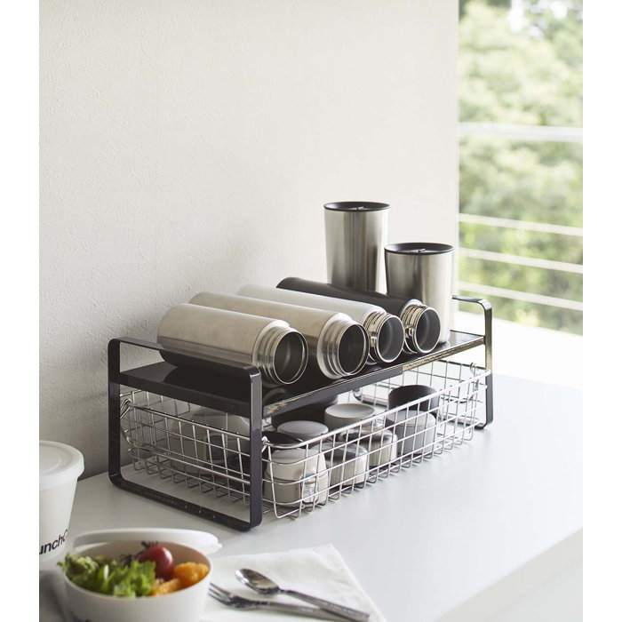 Yamazaki USA Yamazaki Home Steel Kitchen 2 Tiered Shelf Rack ...