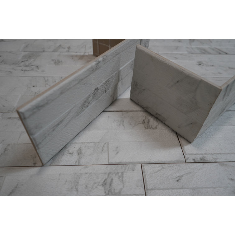 SB TILE AND STONE 6" x 24" Porcelain Marble Look Wall Tile | Wayfair