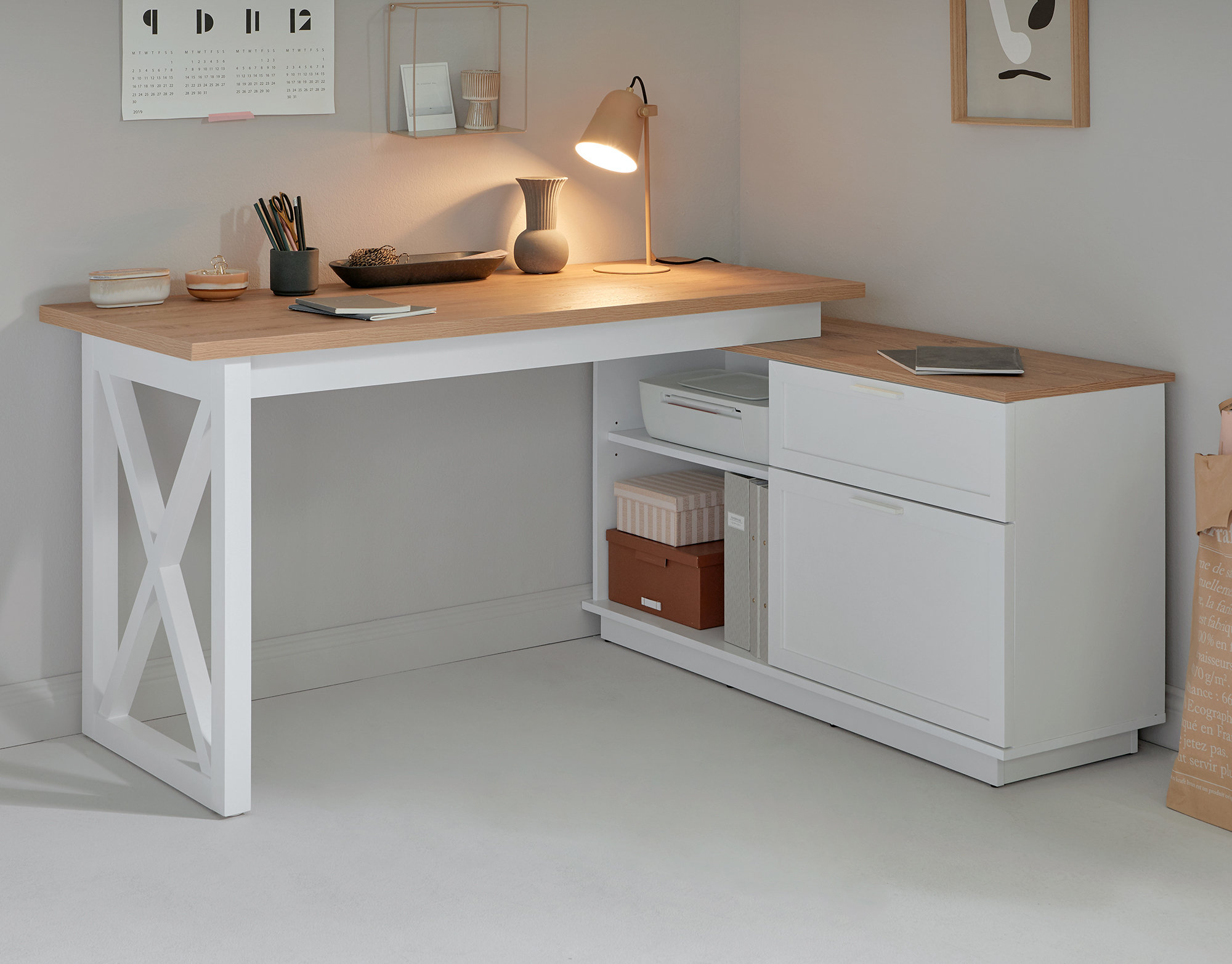 Fernleaf Epping Chalet L-Shape Computer Desk & Reviews | Wayfair.ie