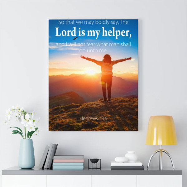Express Your Love Gifts Scripture Canvas Lord Is My Helper Hebrews 13:6 ...