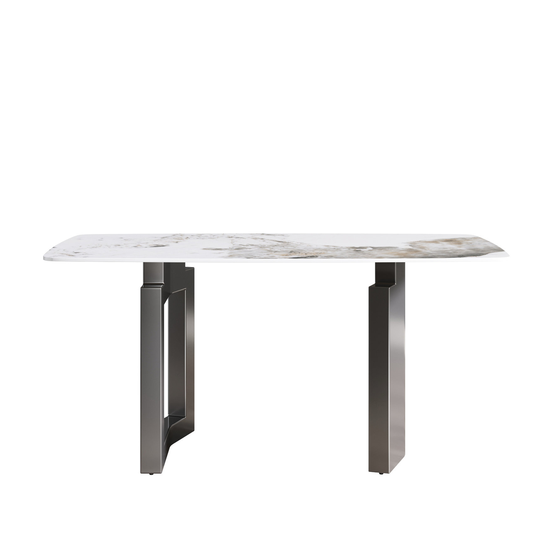 fengshu 63" Dining Table - White Sintered Stone W/stable & Dependable ...