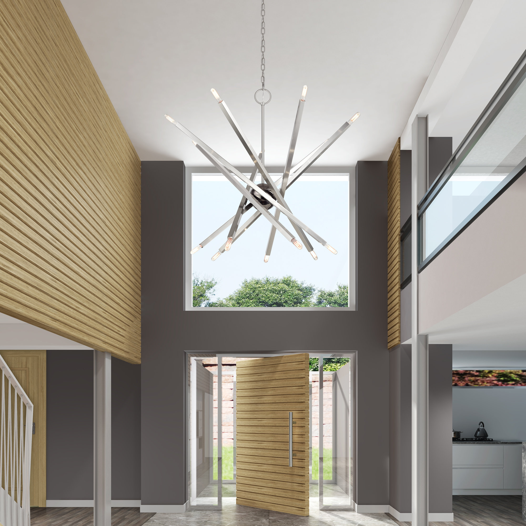 Brayden Studio® 14 Light Antique Brass Extra Large Foyer Chandelier ...