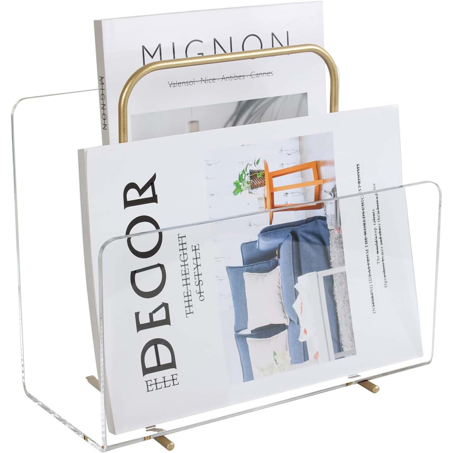 Brayden Studio® Acrylic Magazine Holder, Crystal Clear Acrylic Magazine ...
